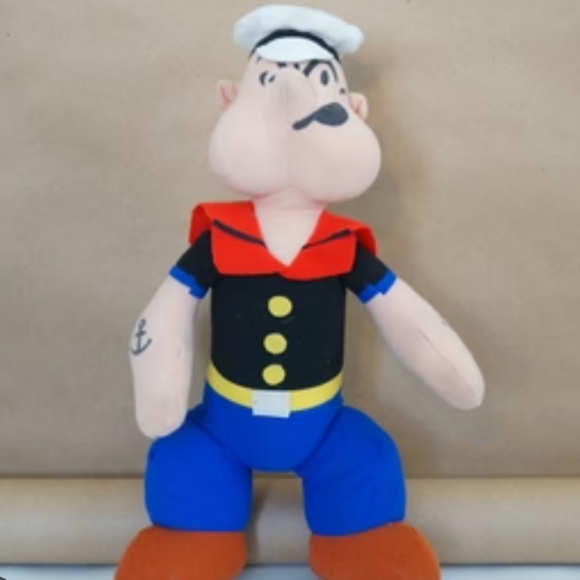 Toys | 1992 Popeye The Sailor Man Plush Doll Blue And Orange 14 | Poshmark